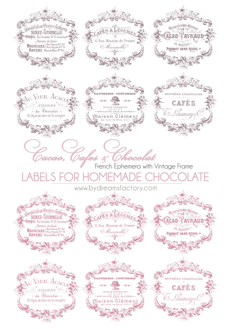 Homemade Vegan White Chocolate & free French labels