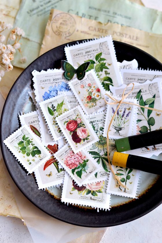 DIY Vintage Postage Stamps + free printable - Dreams Factory