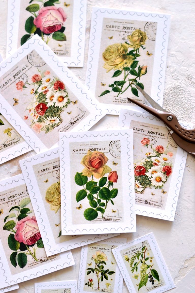 DIY Vintage Postage Stamps + free printable - Dreams Factory