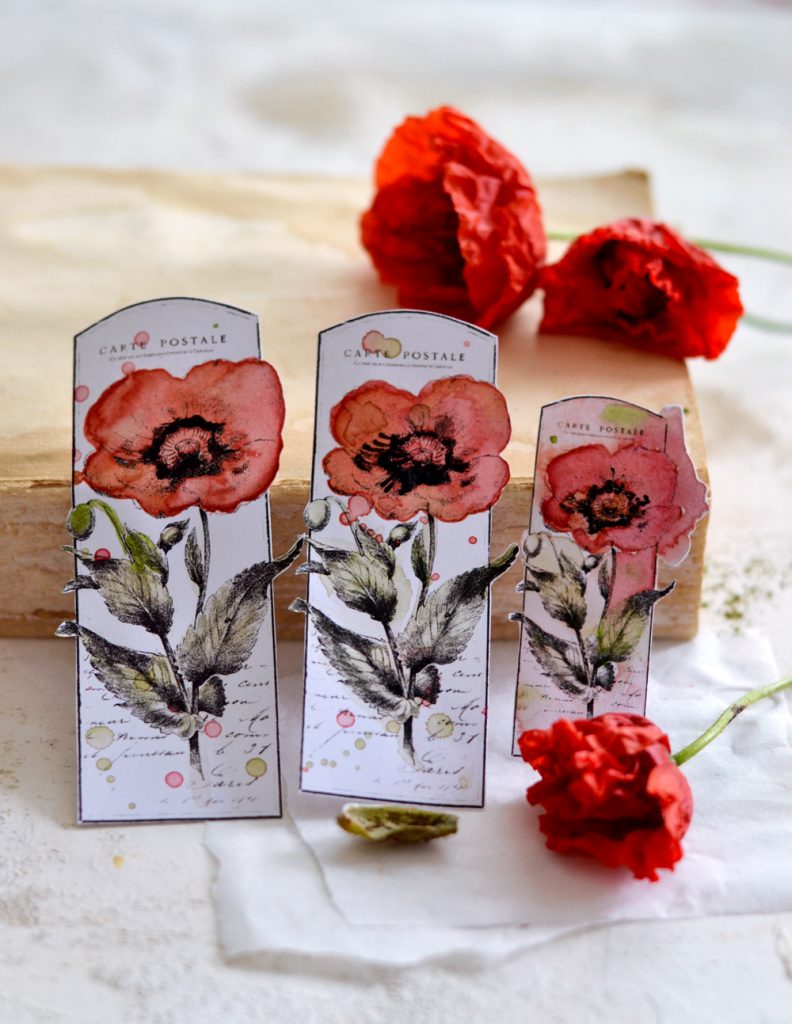 DIY Vintage French Poppy Tags - 5 ways! - Dreams Factory