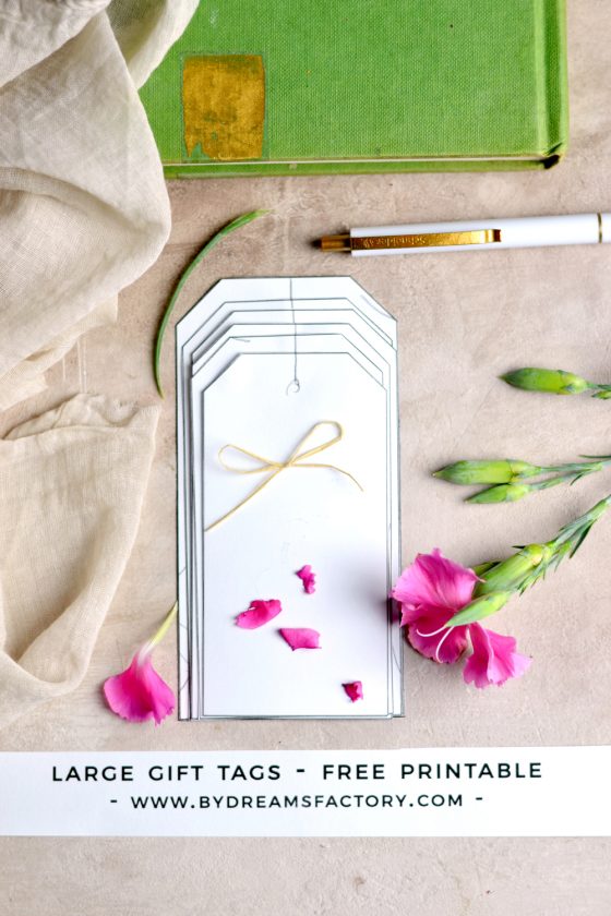 DIY Large Gift Tags - free printable! - Dreams Factory