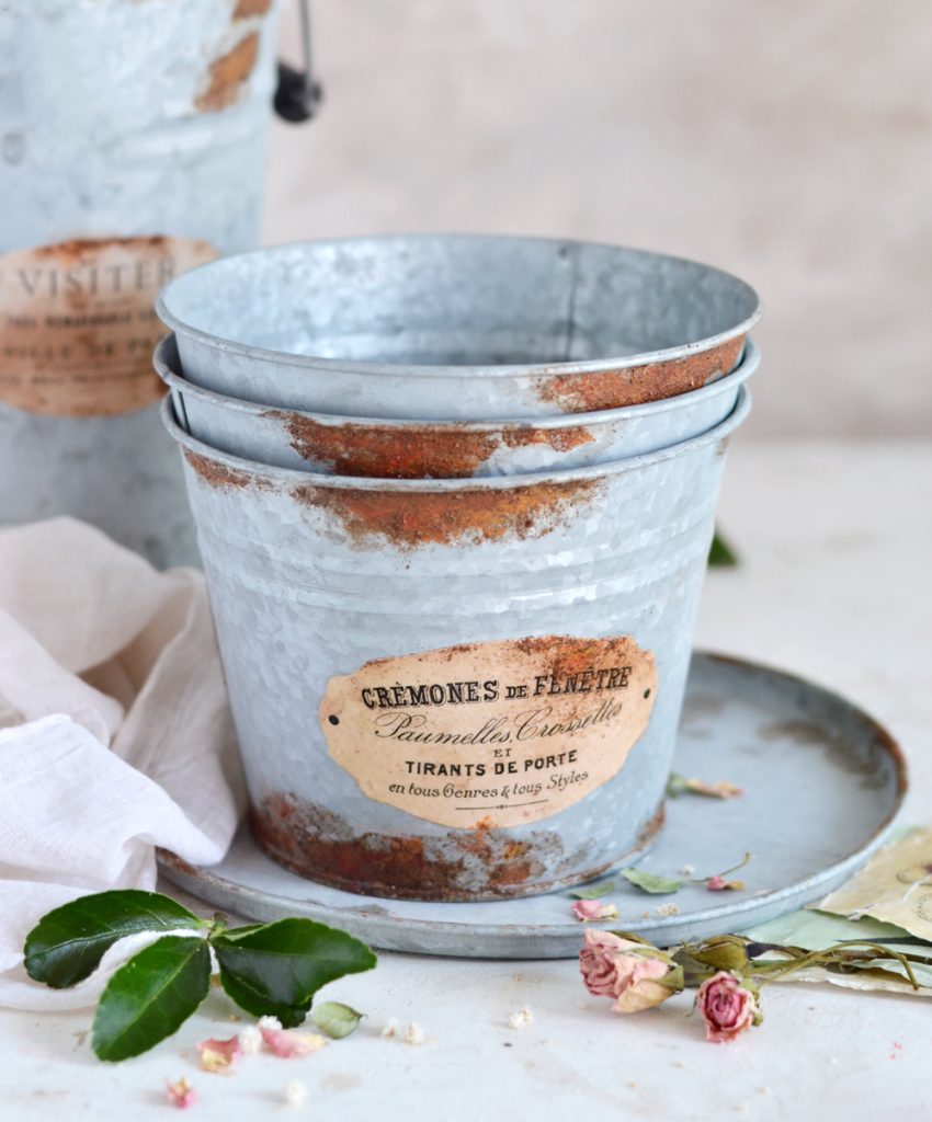DIY Faux Rusted Zinc Pots using a secret ingredient! - Dreams Factory