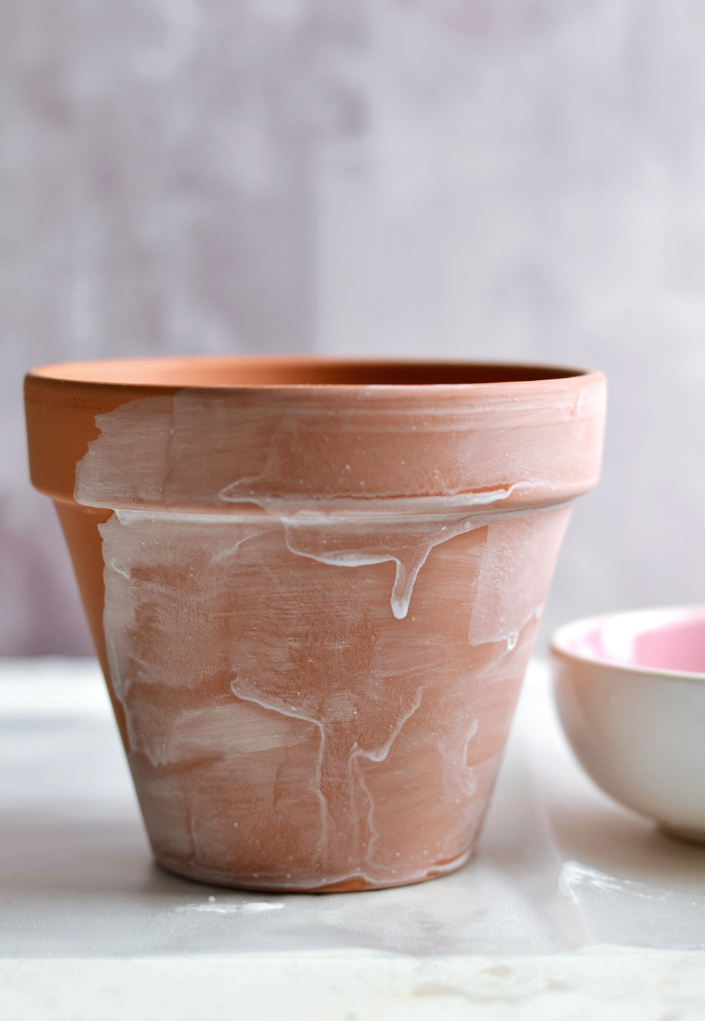 DIY 5 Minute Chalk Distressed Terracotta Pots! - Dreams Factory