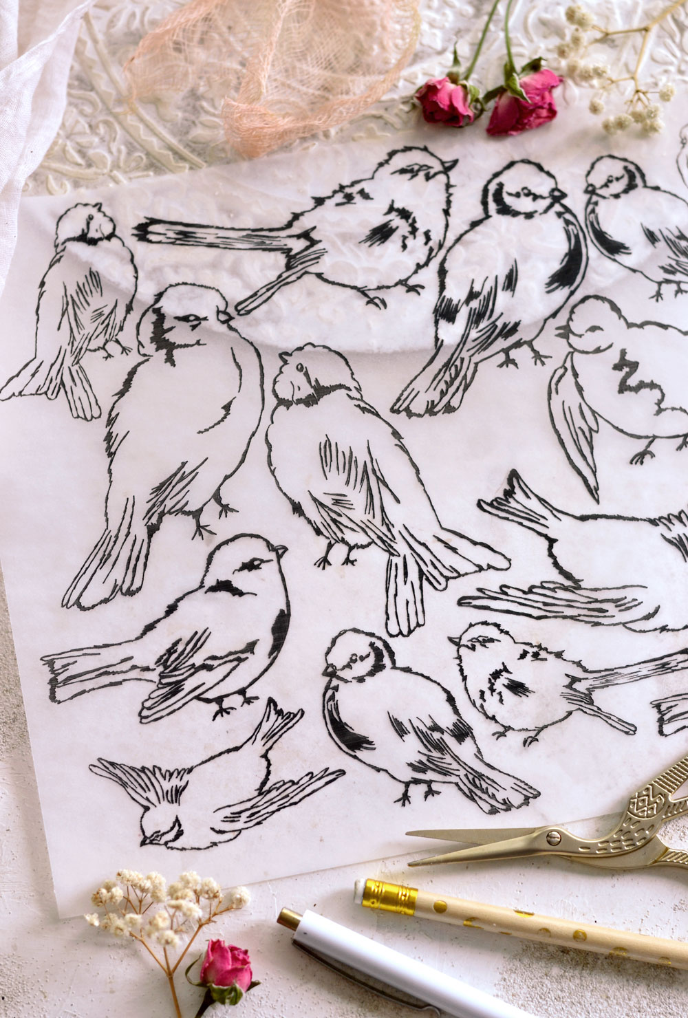 DIY Tracing Paper Sketch Birds Dreams Factory DIY Tracing Paper Sketch Birds Dreams Factory