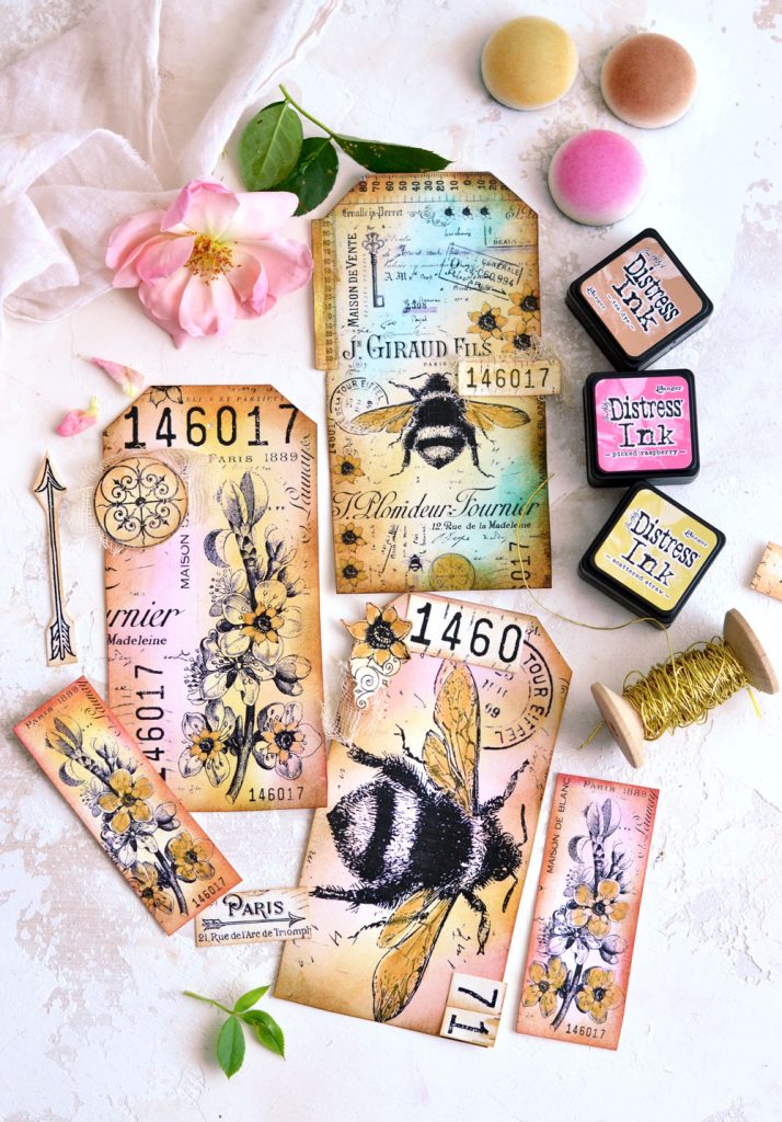 DIY Vintage French Collage Paper Tags - Dreams Factory